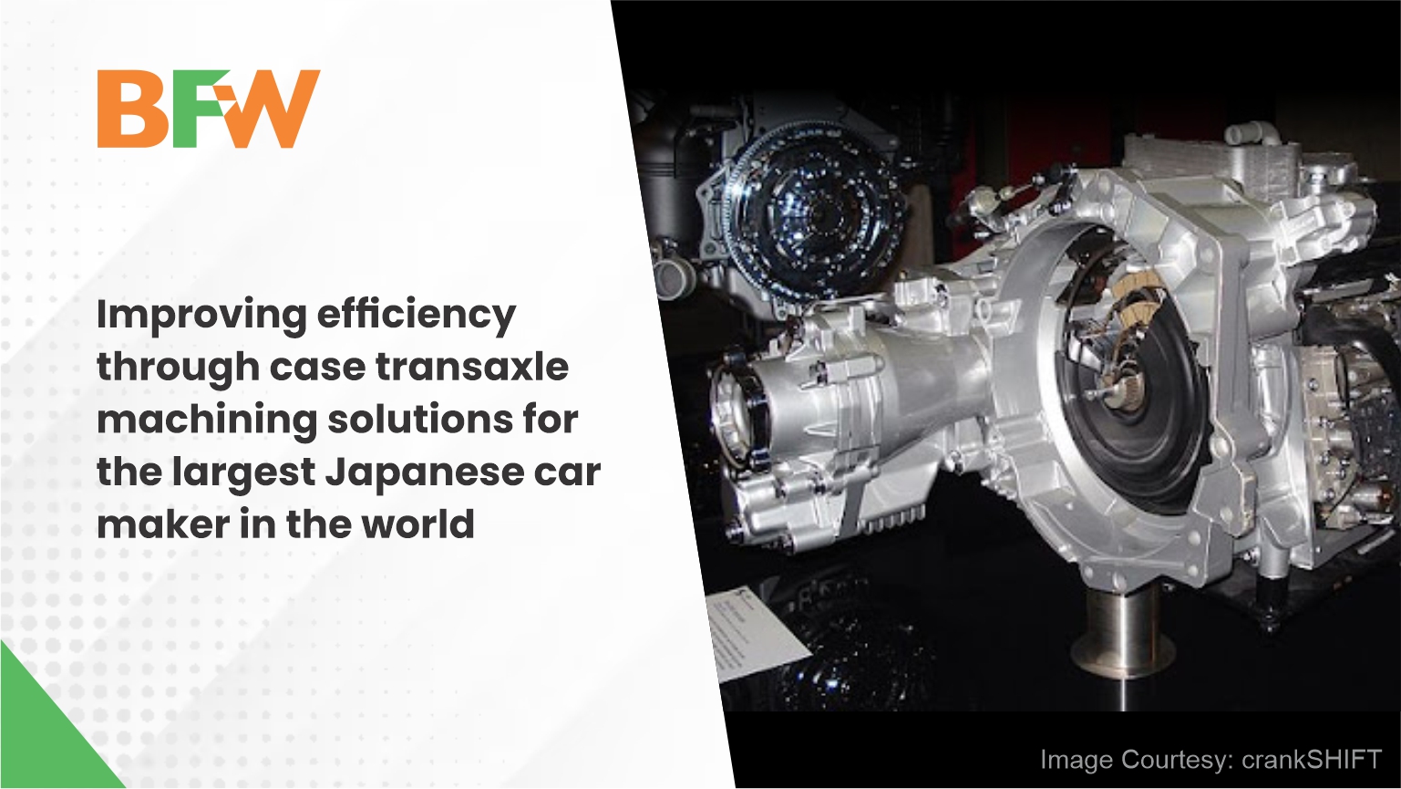 Improving efficiency through case transaxle machining solutions for the ...