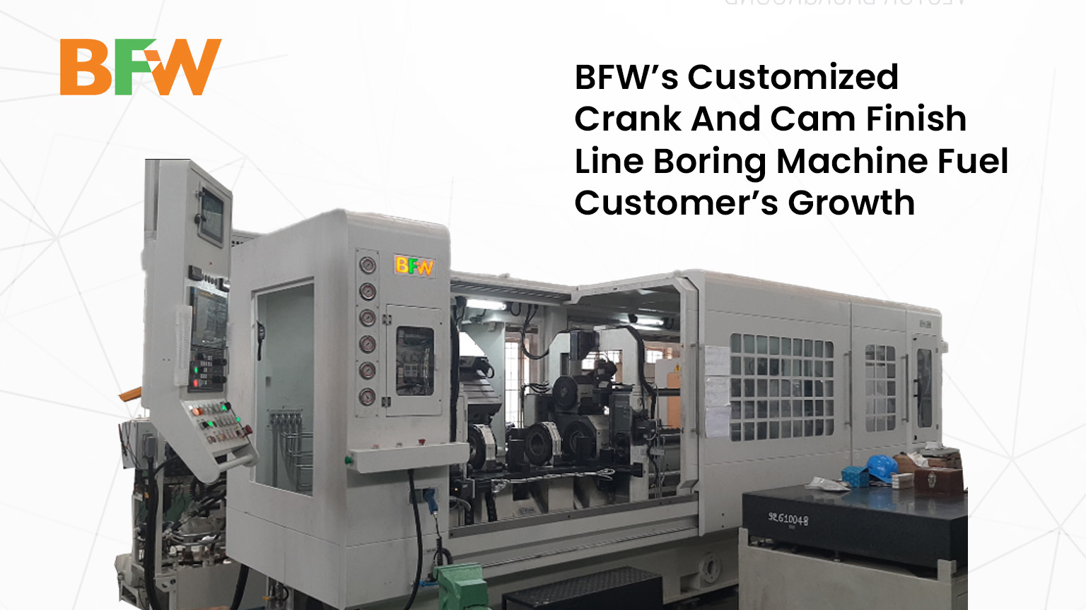 BFW’s Customised Crank And Cam Finish Line Boring Machine Fuel Customer ...